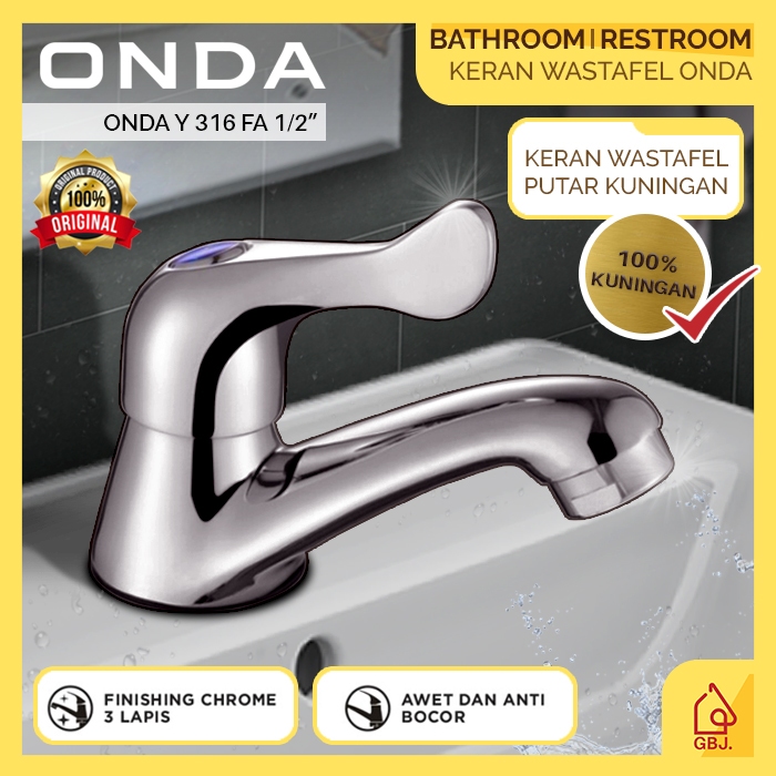 Jual KERAN WASTAFEL ONDA Y 316 FA / KRAN AIR CUCI TANGAN / BASIN FAUCET | Shopee Indonesia