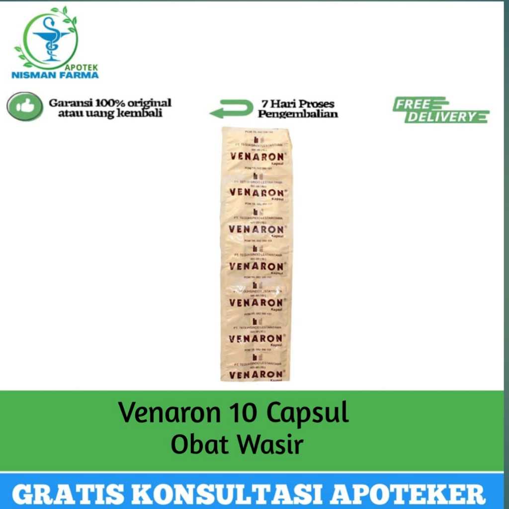 Jual VENARON Obat Wasir 1 strip isi 10 kapsul | VENARON STRIP | venaron ...