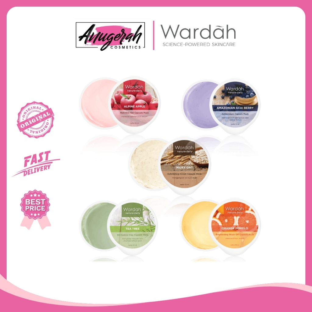 Jual Wardah Nature Daily Clay Capsule Mask 10mL - masker capsul ...