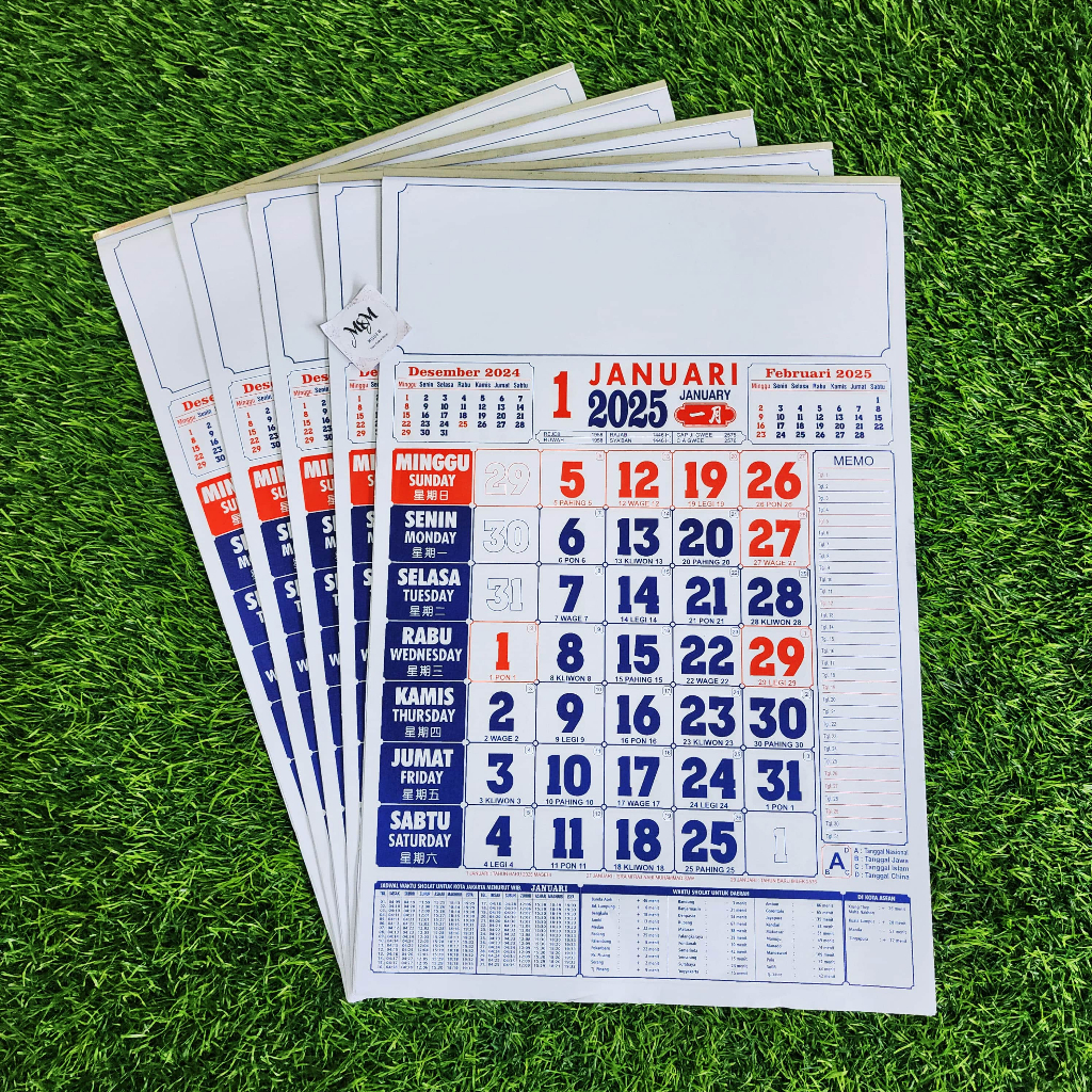 Jual KALENDER KERJA BI TULISAN CHINA UKURAN 32X48 TAHUN 2025/ KALENDER ...