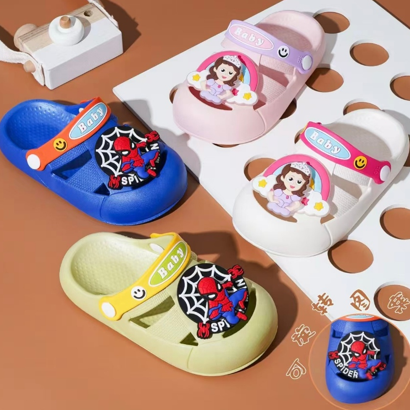 Jual PROMO 7.7 PUNCAK 178+A7 Import Sandal Anak Laki-Laki Perempuan Sandal Karet Sofia Spiderman ...