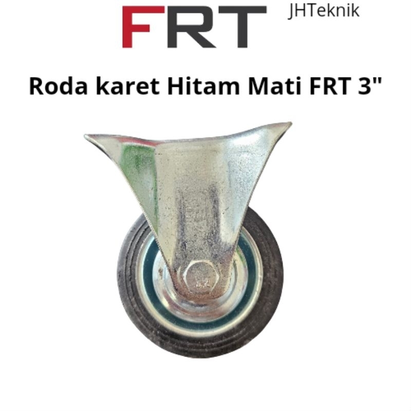 Jual JHTeknik Roda Karet Hitam Mati 3" FRT/Roda Troli Mati 3 INCH FRT ...