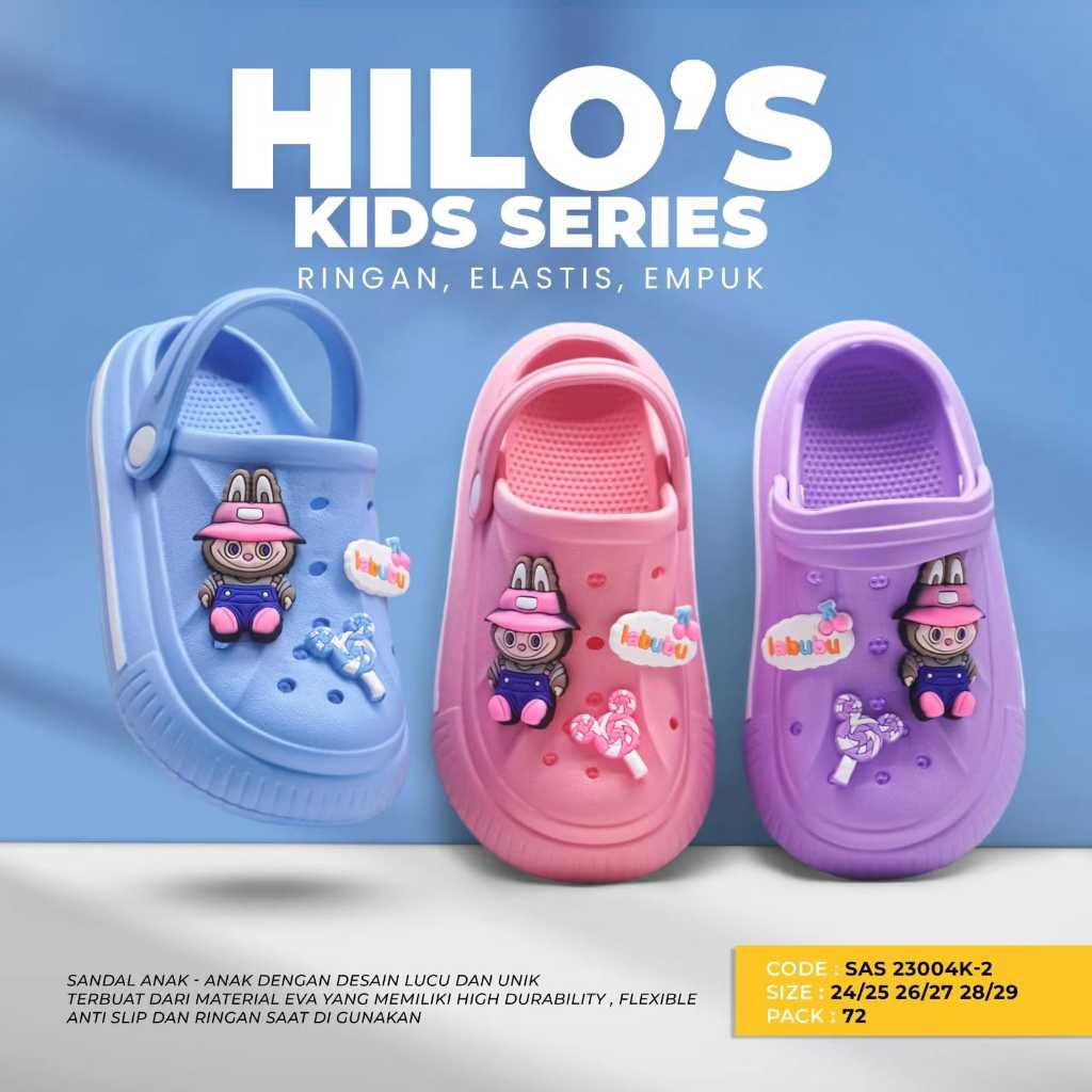 Jual Sandal Baim LABUBU Anak Sandal Kodok Anak Classic Bae Clog Jibbitz ...