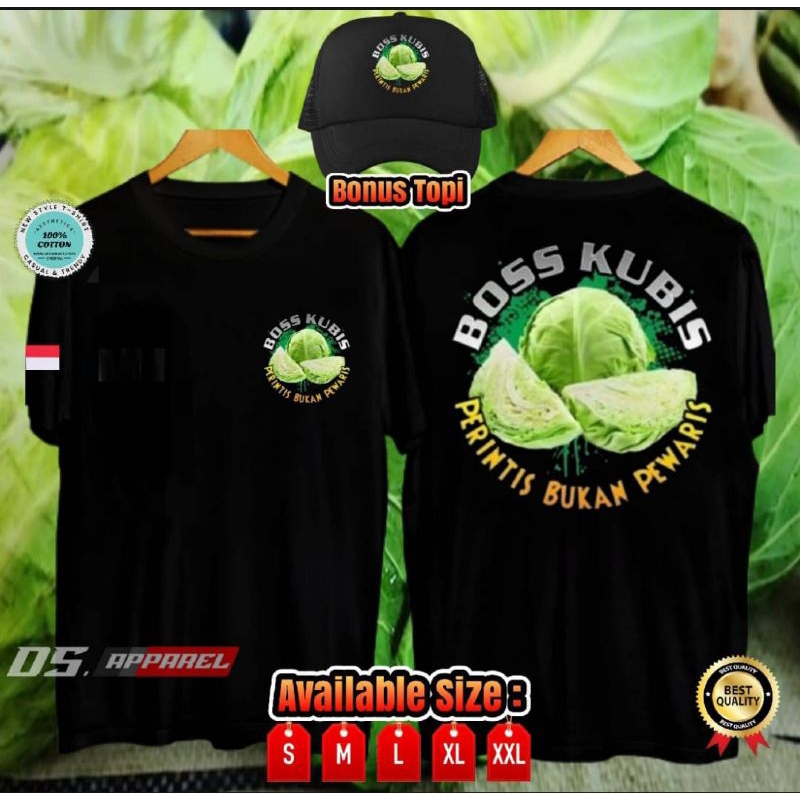 Jual KAOS BOSS KUBIS PERINTIS BUKAN PEWARIS BONUS TOPI | Shopee Indonesia