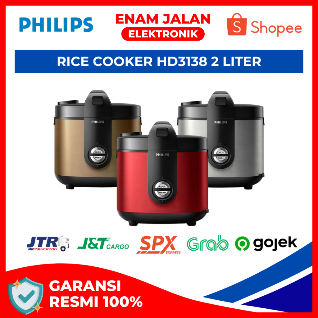 Jual PHILIPS Rice Cooker 2L Magic Com 2 Liter Premium Plus - HD3138 ...