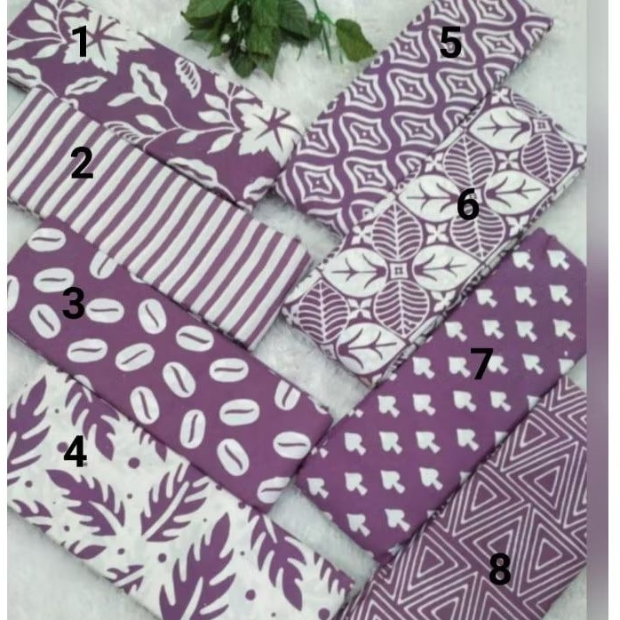 Jual Kain Batik Cap Ungu Bahan Batik Wanita Warna Ungu 2 Meteran ...