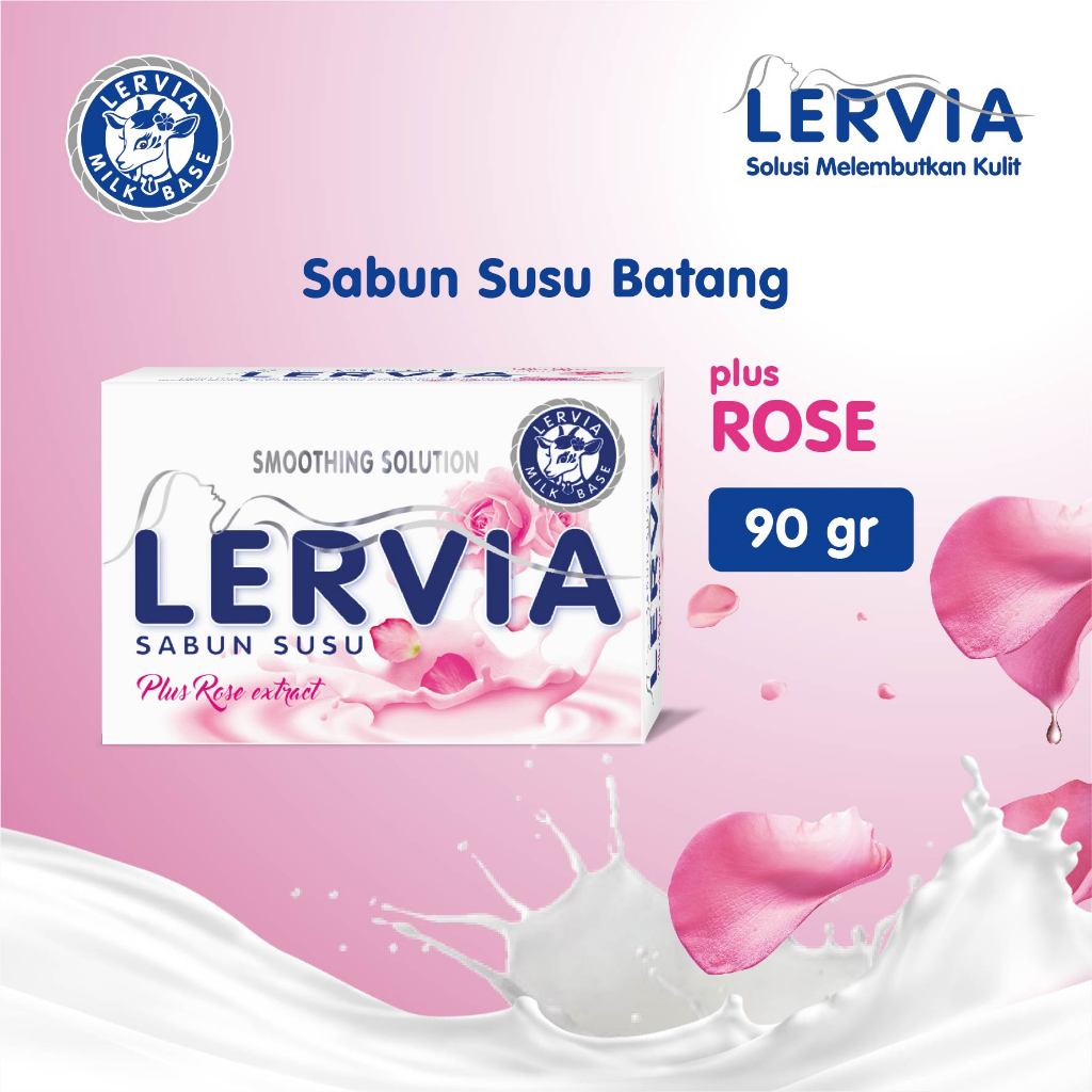 Jual LERVIA Sabun Susu Plus Rose 90g | Shopee Indonesia