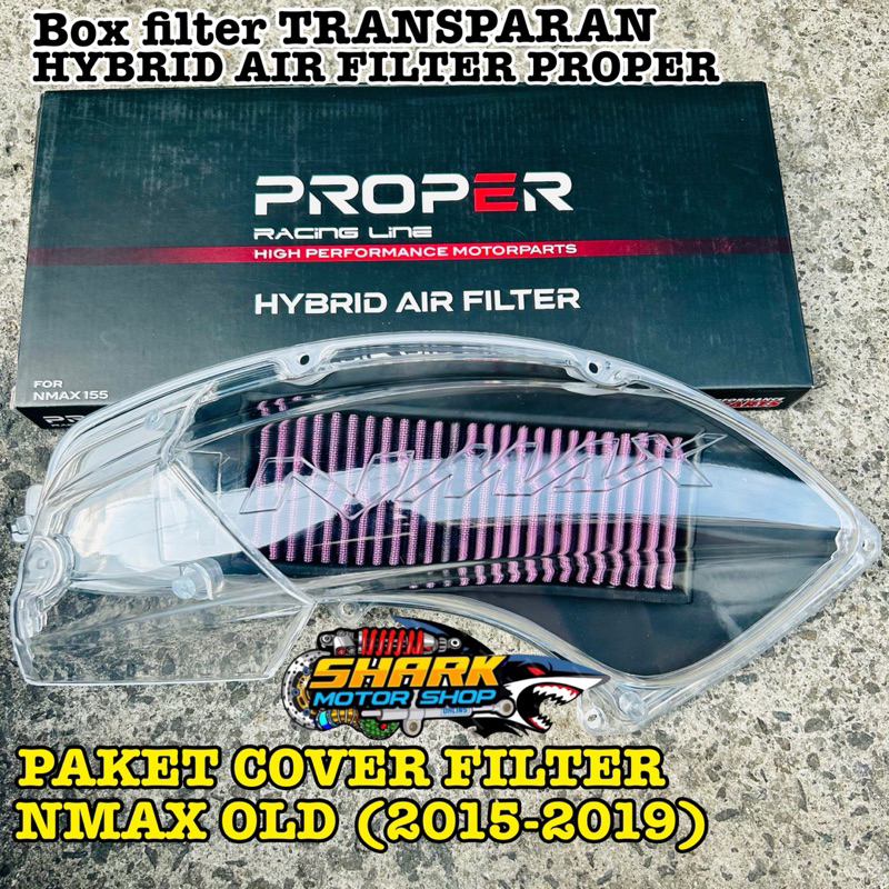 Jual NMAX OLD paket Cover filter dan hybrid air filter PROPER NMAX OLD ...