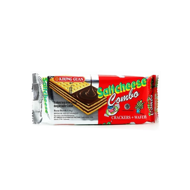 Jual Khong Guan Crackers + Wafer Saltcheese Combo 175G/Khong Guan ...
