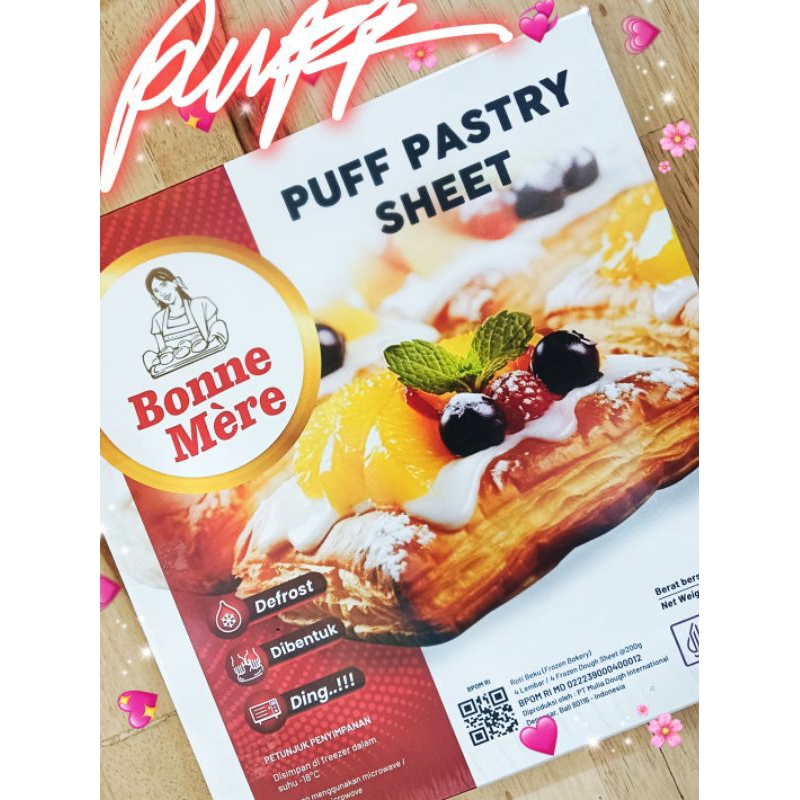 Jual PUFF PASTRY 4 SHEET 800GR/BONNE MERE PUFF PASTRY | Shopee Indonesia