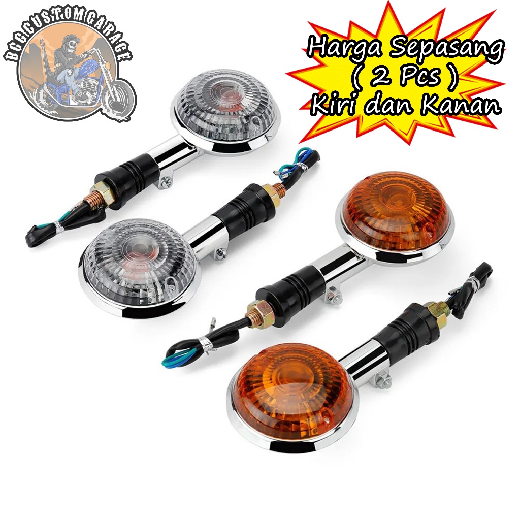 Jual Lampu sein Klasik Sr400 Bulat Universal . Lampu sen bulat motor ...