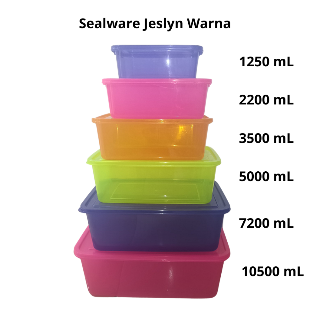 Jual Sealware Jeslyn Warna berbagai Ukuran / Sealware Plastik / Box Plastik dengan tutup ...