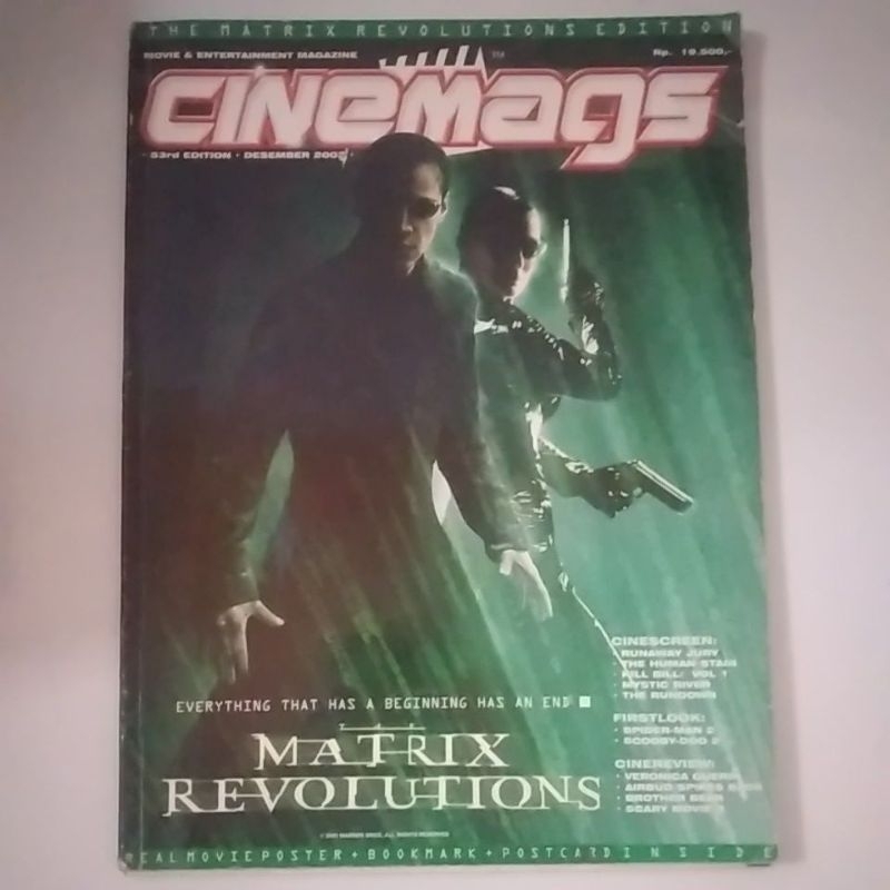 Jual majalah cinemags cover edisi the matrix revolutionth 2003 | Shopee ...
