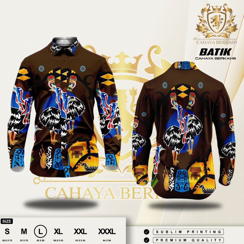 Jual KEMEJA BATIK PAPUA KASUARI PREMUM | Shopee Indonesia