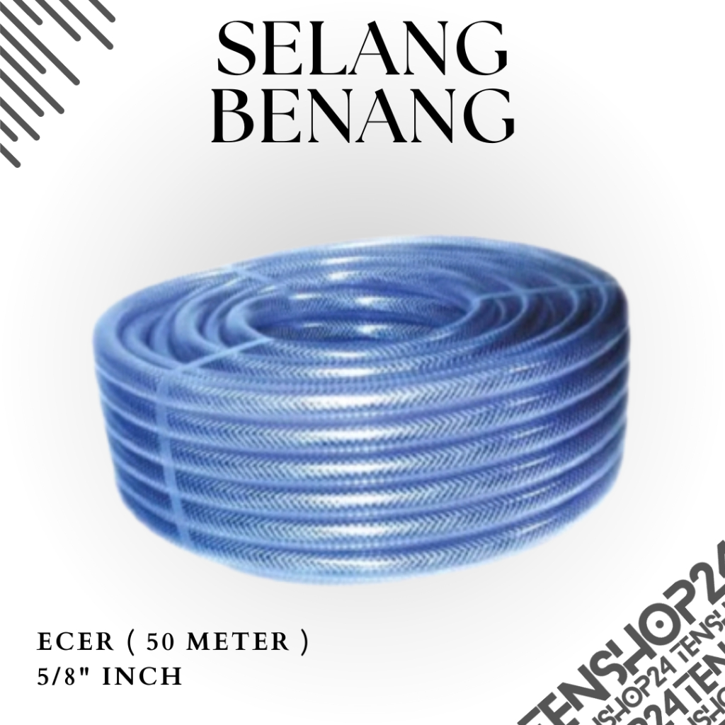 Jual Selang Benang 5/8" Inch 50m Meter Roll, Selang Air, Selang Taman | Shopee Indonesia