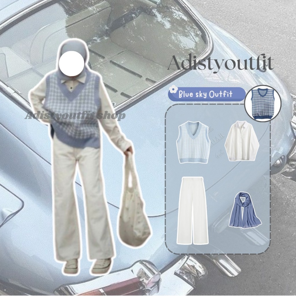 Jual one set outfit korea/ korean style/ outfit ulzzang/ (set 33 vest ...
