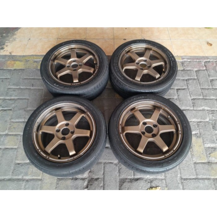 Jual VELG MOBIL BEKAS R15 LUBANG 4 RAYS ULTRA R15X6,5 H4X100 ET40 + BAN ...