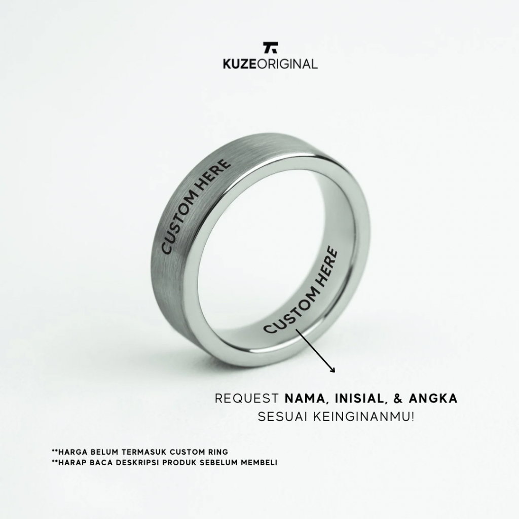 Jual Kuze Original Cincin Tungsten / Ring - Calvin | Shopee Indonesia