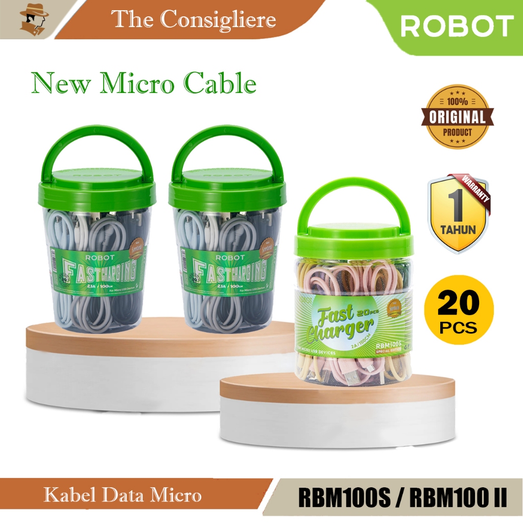 Jual (20 Pc) Kabel Data Robot RBM100S Micro Android RBM100 II | Shopee Indonesia