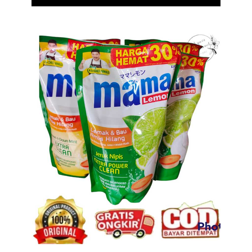 Jual Mama Lemon Sabun Cuci Piring Daun Mint Pouch 680 ml x2 pcs ...