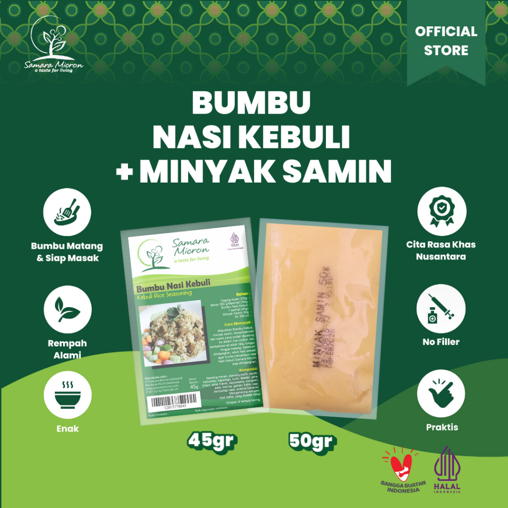 Jual Paket Bumbu Masak Nasi Kebuli + Minyak Samin & Beras Basmati 250G ...