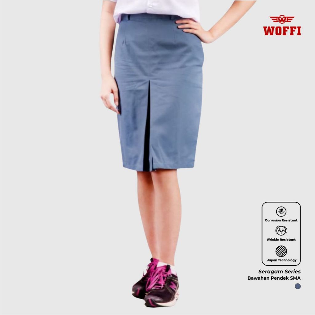 Jual Seragam SMA Woffi Rok Span Abu-abu | Shopee Indonesia