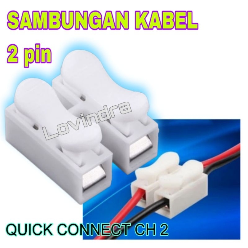 Jual Sambungan Kabel 2 pin CH2 Quick Connect 2 wire | Shopee Indonesia