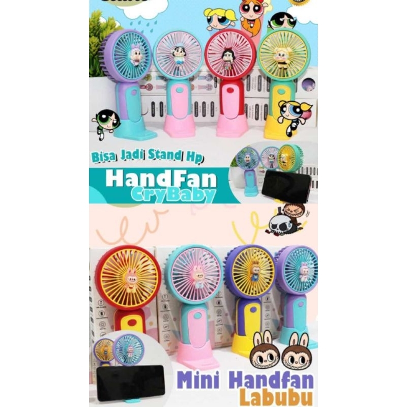 Jual KIPAS ANGIN MINI LABUBU /KIPAS ANGIN KARAKTER /KIPAS GENGGAM USB ...