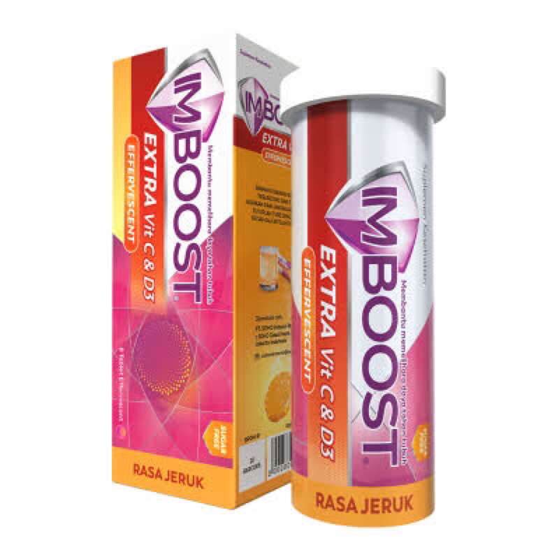 Jual Imboost Effervecent Extra Vit C & Vit D3 (8 Tablet Effervecent ...