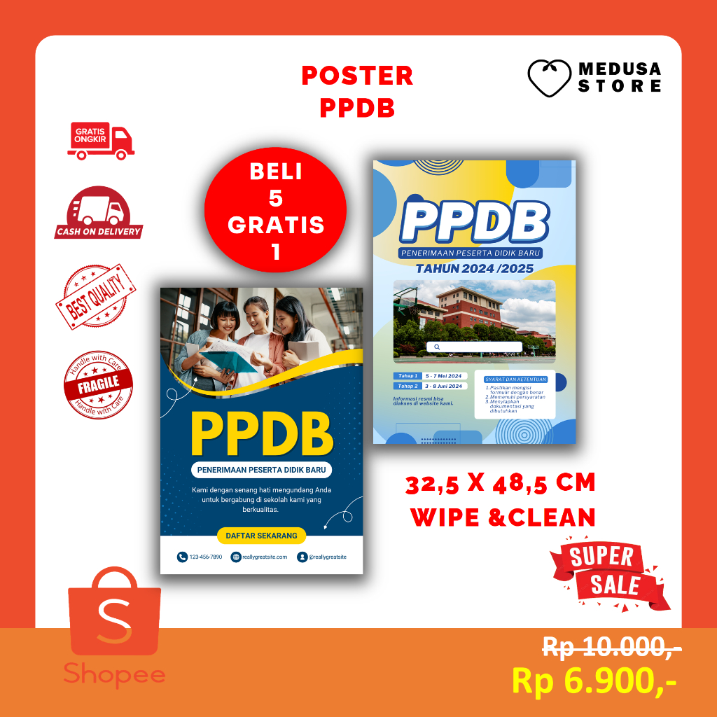 Jual Poster PPDB - Penerimaan Peserta Didik Baru | Shopee Indonesia