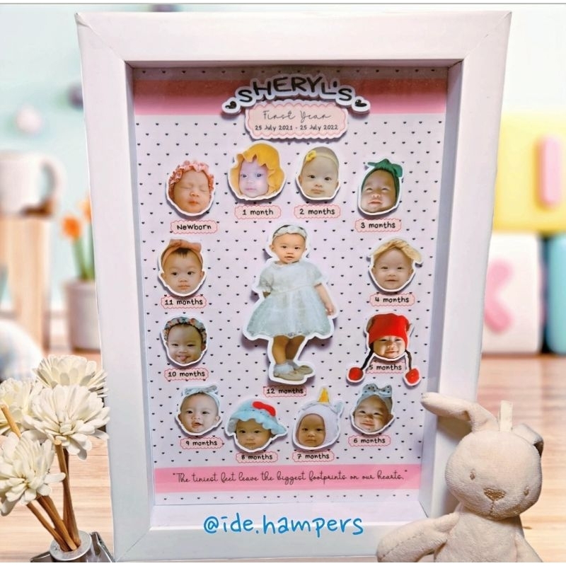 Jual Ide Hampers Frame Foto Foto Bayi 1-12 BULAN - Baby One Year ...