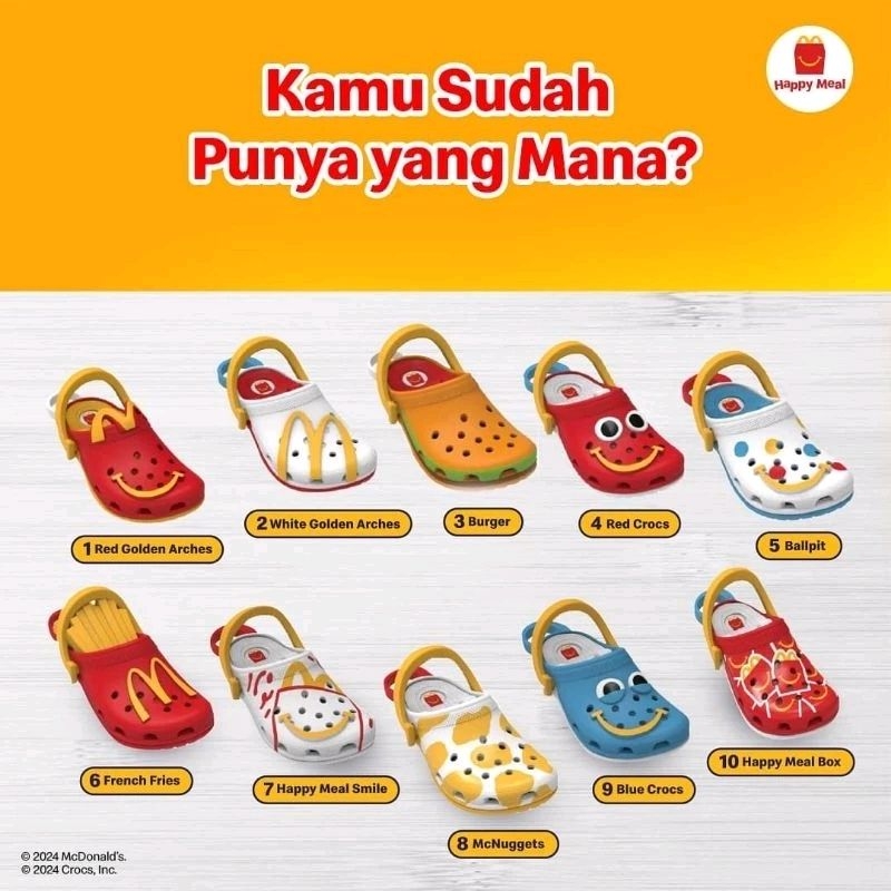 Jual Happy meal mcd Mcdonald Crocs sendal croc original | Shopee Indonesia