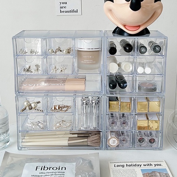 Jual 9 Drawers 6 Drawers Storage Box M Drawer Desktop INS Aesthetic ...