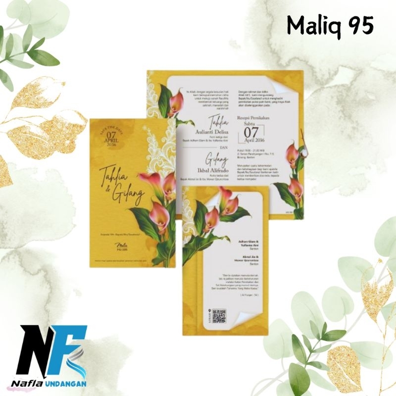 Jual Blangko Undangan atau Kertas Undangan Pernikahan MALIQ 95 Harga ...
