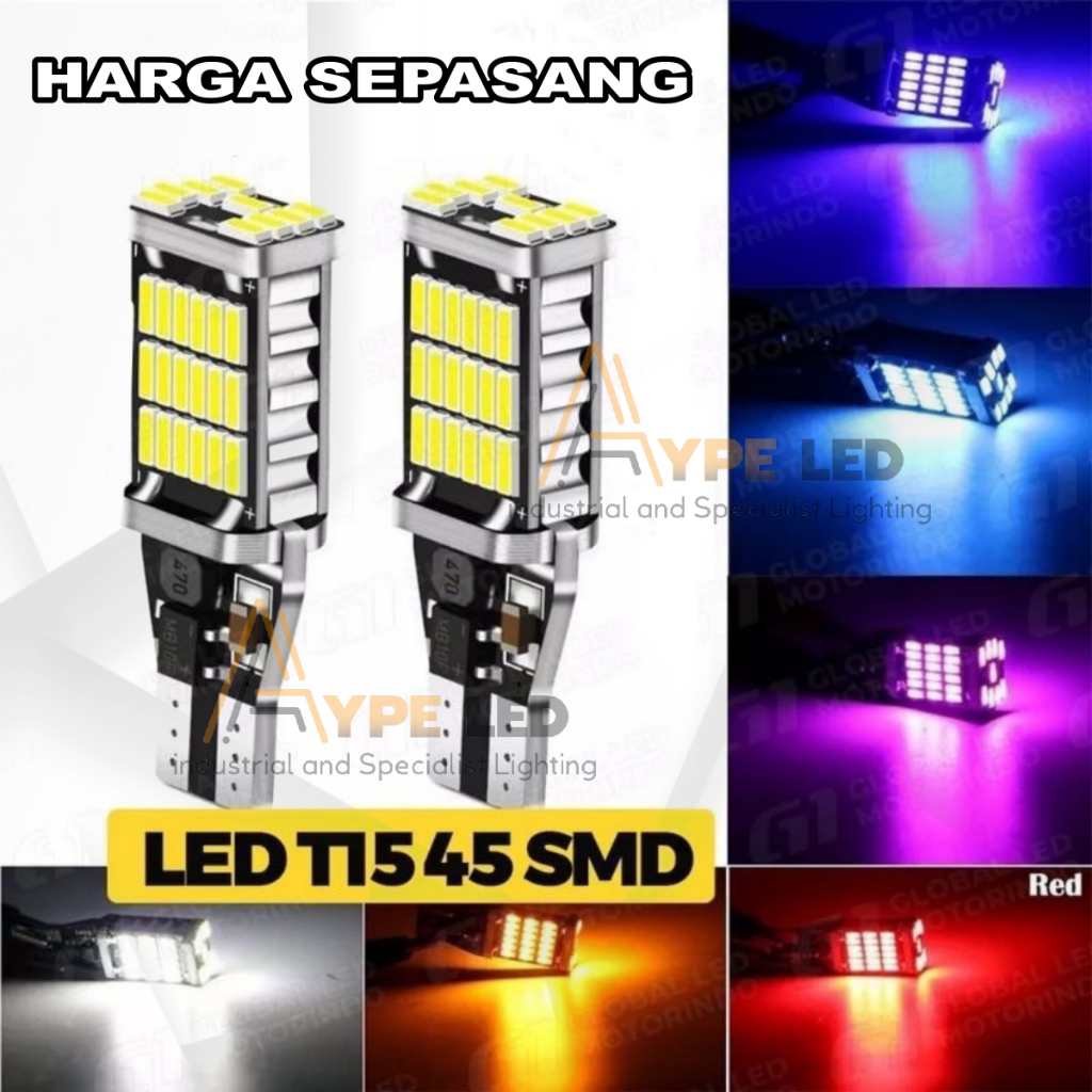 Jual Lampu LED Sein Senja T10 T15 45 LED SMD SEPASANG SEIN SUPERBRIGHT ...