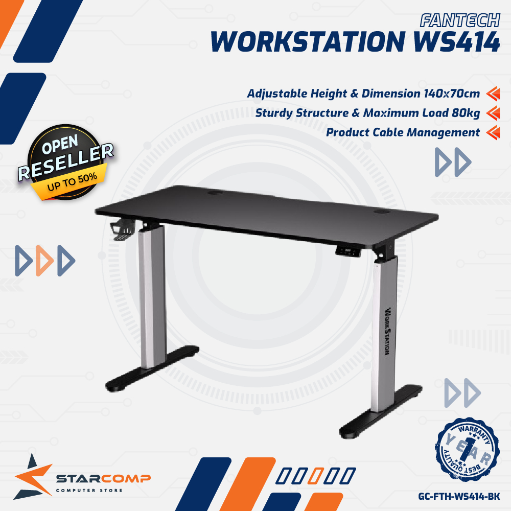 Jual Fantech WS414 / WS-414 Eletrik Gaming Desk / Meja Komputer ...
