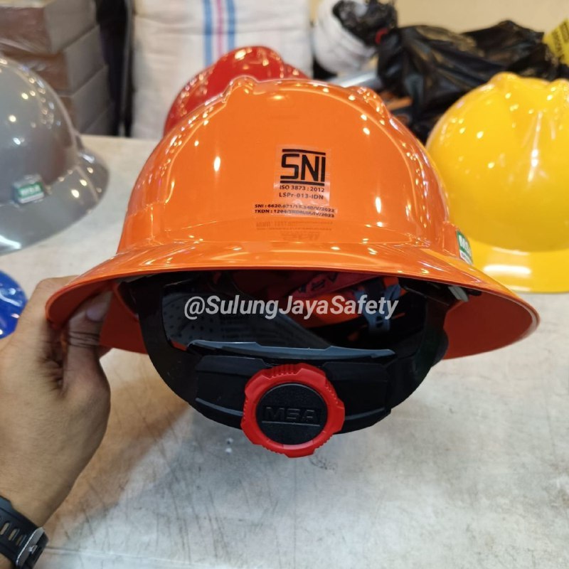 Jual Helm Safety MSA Fullbrim Warna Orange Inner Fastrack + Tali Dagu ...