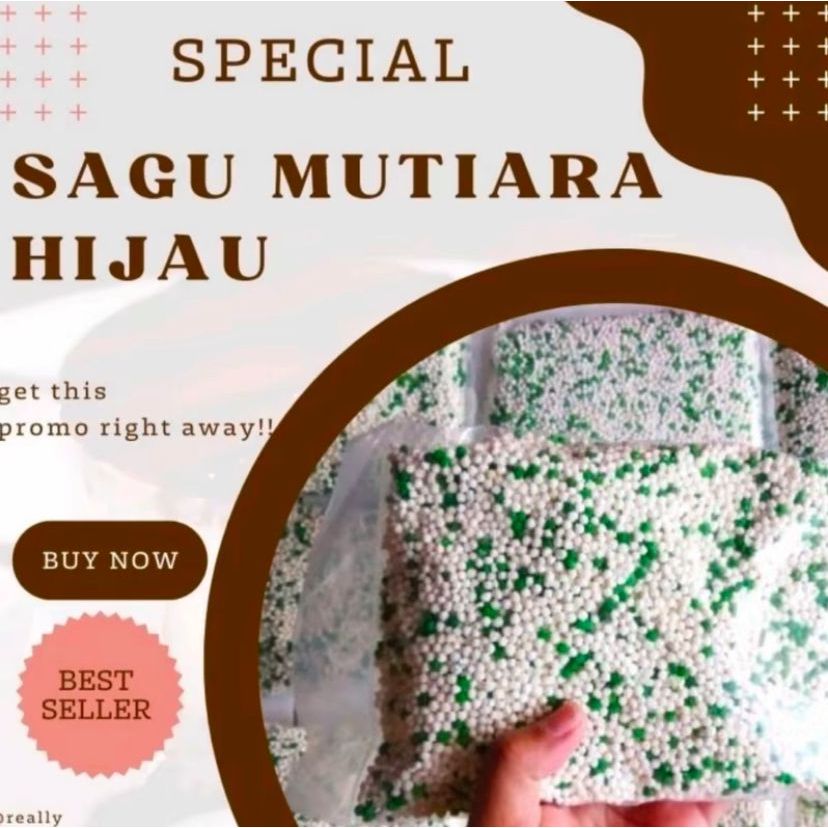 Jual 1Kg Sagu Mutiara Hijau/ Sagu Mutiara 100% Asli Tanpa Campuran ...