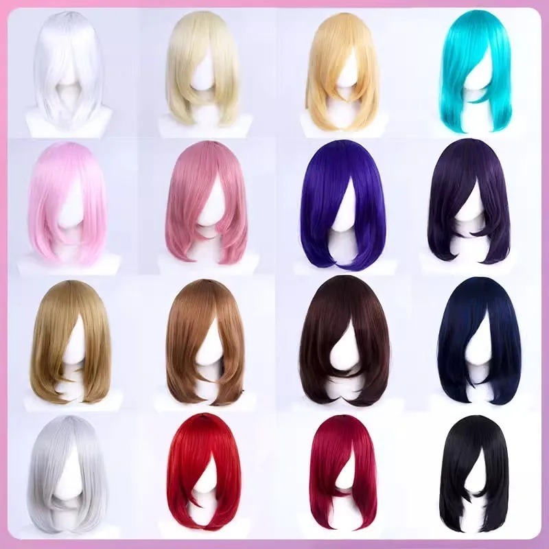 Jual WIG COSPLAY HSIU BASE 45CM LURUS MULTI COLOUR/BANYAK WARNA (CAP ...