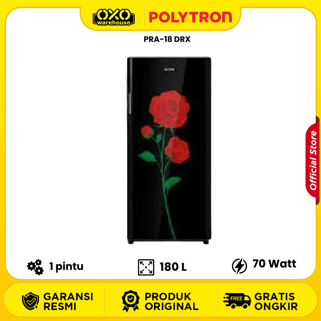 Jual polytron kulkas 1 pintu Pra-18 drx Low Watt Garansi Resmi | Shopee ...