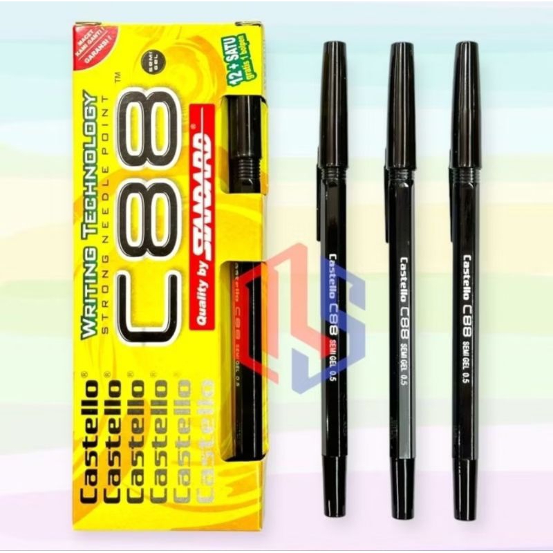 Jual PULPEN/ PEN/ BALPOIN STANDARD C88 BLACK 1 PACK ISI (12+1 =13 PCS ...