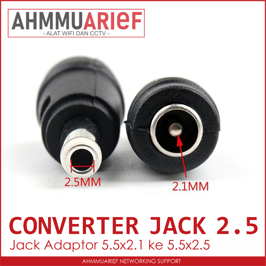 Jual CONVERTER SAMBUNGAN ADAPTOR ADAPTER JACK DC UKURAN 5.5MM X 2.1MM ...