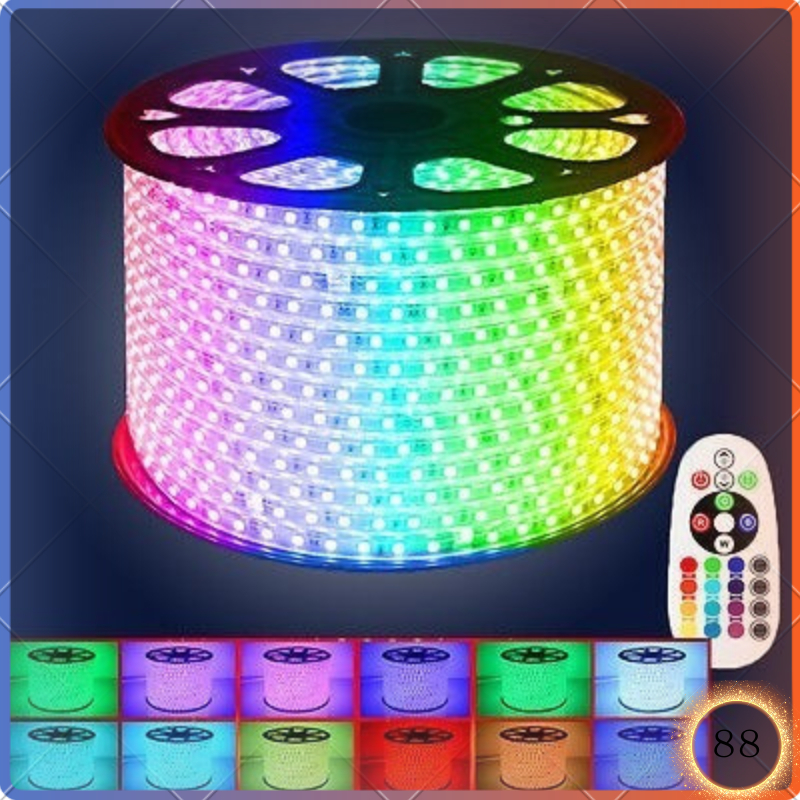 Jual Lampu LED Strip Light RGB 90 Meter SMD 5050 AC 220V / | Shopee ...