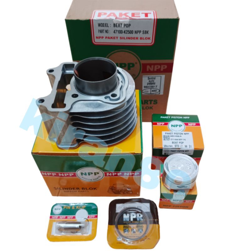 Jual Blok seher boring silinder + piston kit beat pop/beat esp/vario 110 fi/scoopy esp/beat ...