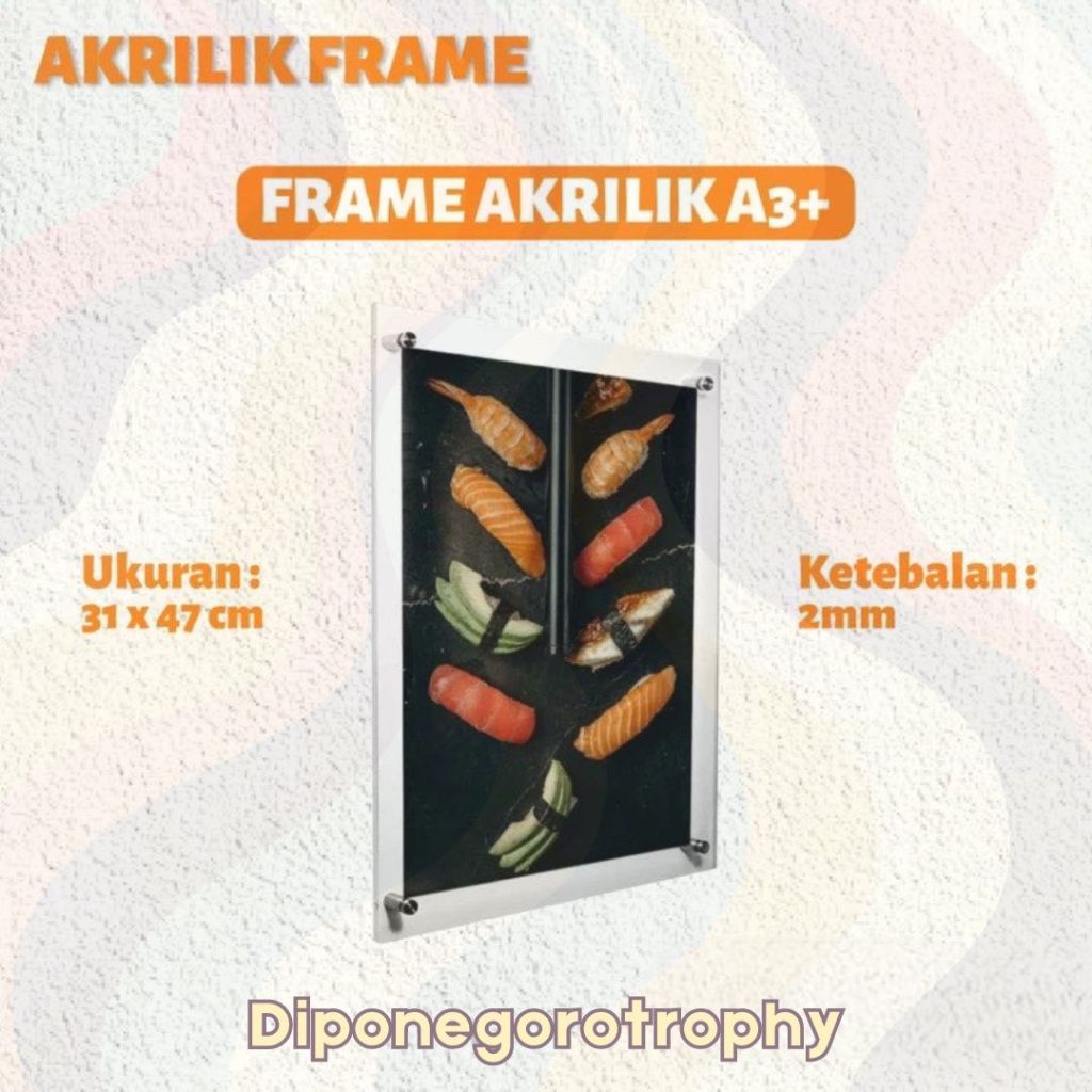 Jual Frame Bingkai A3+ Display Poster Akrilik Menu Dinding - Ukuran A3+ | Shopee Indonesia