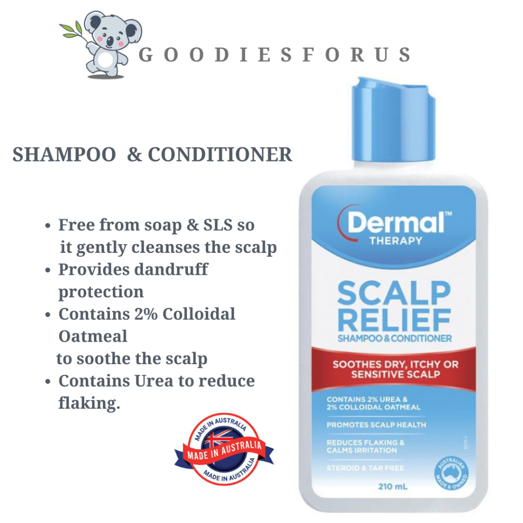 Jual Dermal Therapy Scalp Relief Shampoo & Conditioner 210ml | Shopee ...