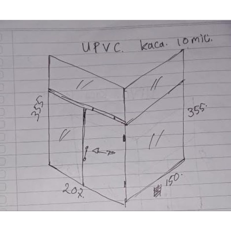 Jual Partisi UPVC putih dengan 1 pintu sliding | Shopee Indonesia