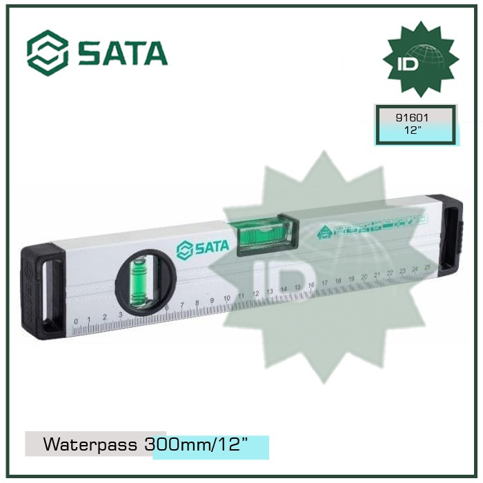 Jual ALAT UKUR WATERPASS 91601 WATERPASS LEVEL 300MM/12 INCH SATA ...