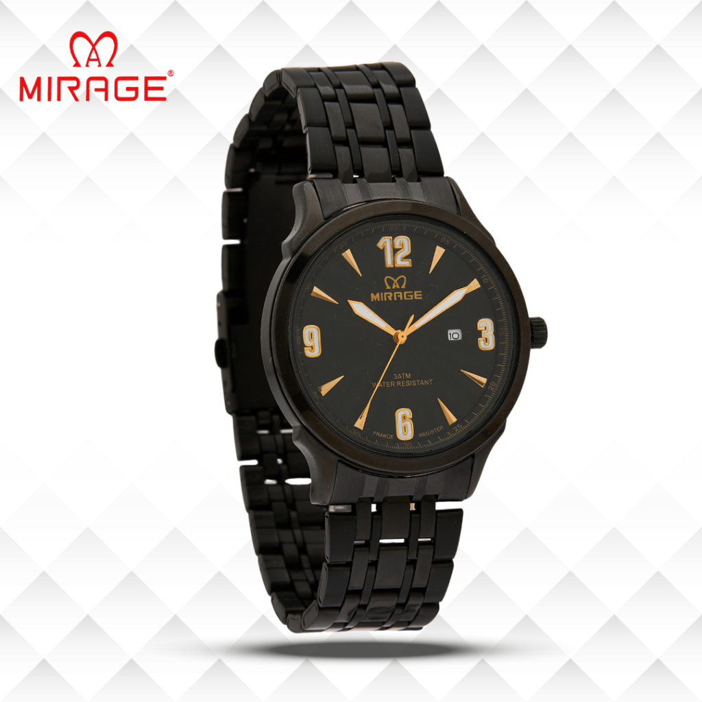 Jual Mirage Jam Tangan Pria Analog 8803 M Full Black Original Stainless ...