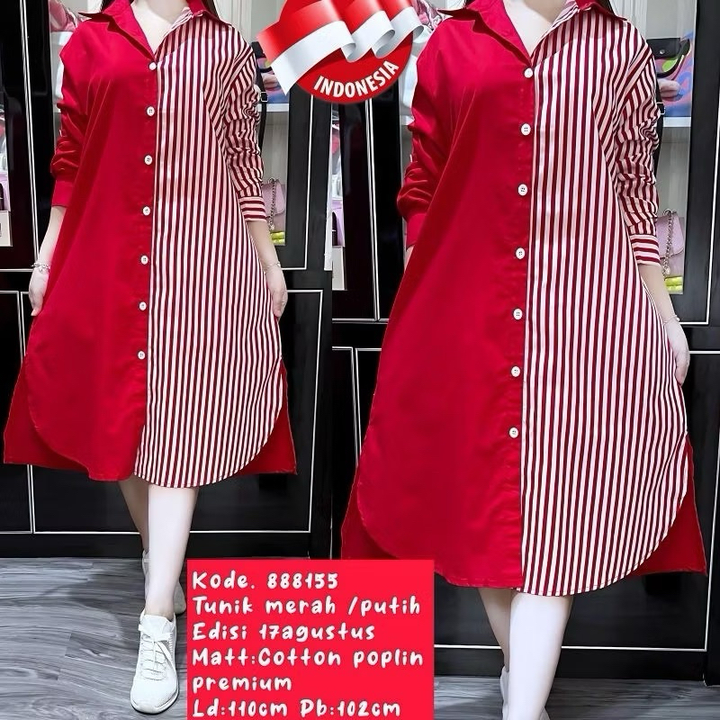 Jual kemeja merah putih ready | Shopee Indonesia
